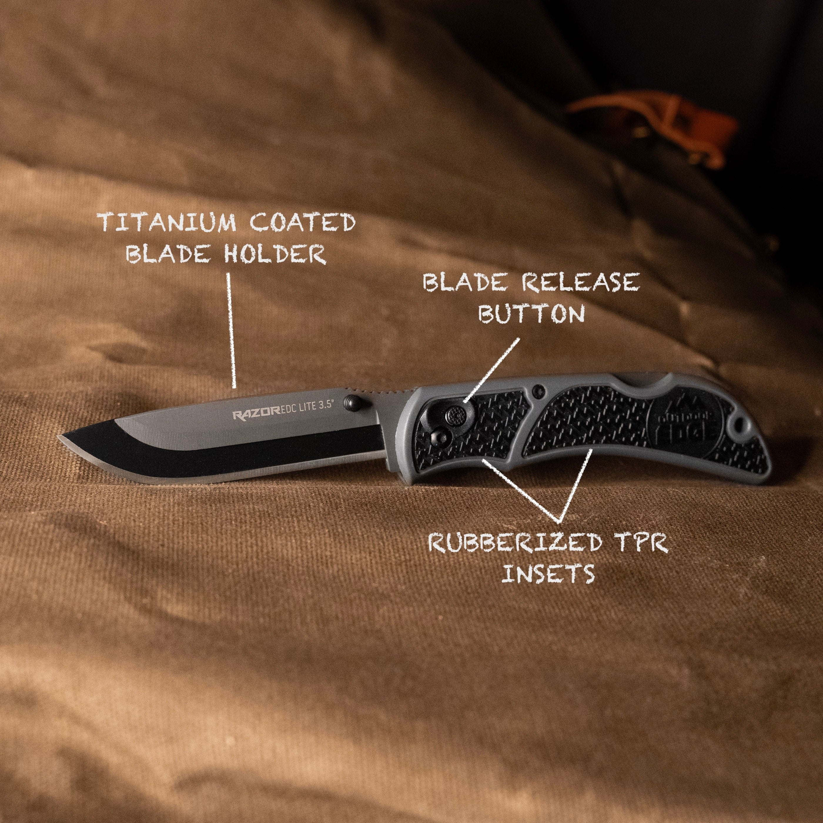 3.5" RAZOR EDC OBSIDIAN | REPLACEABLE BLADE CARRY KNIFE