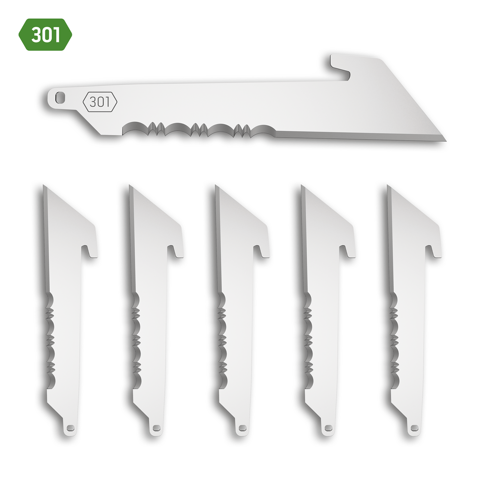 3.0" 50% SERRATED UTILITY BLADES | 6-PACK