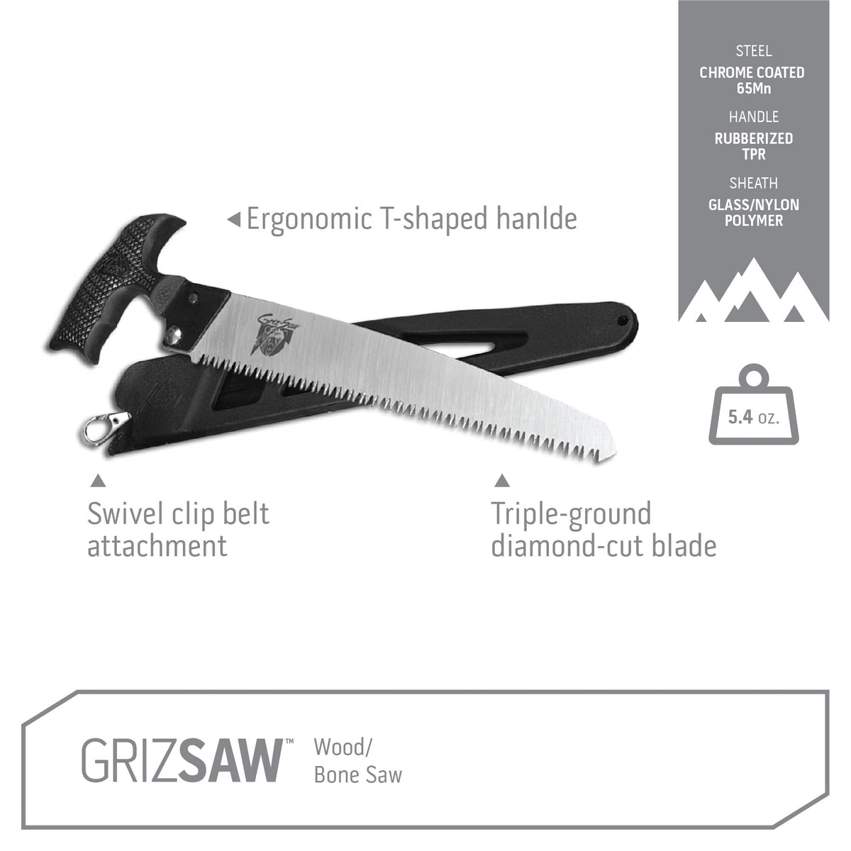 Outdoor Edge GrizSaw GW-2 – Rugged Field & Camp Saw